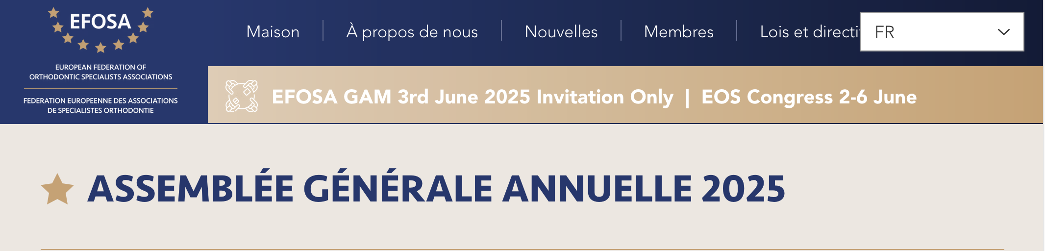 EFOSA, Assemblée Générale 2025. - SFSO